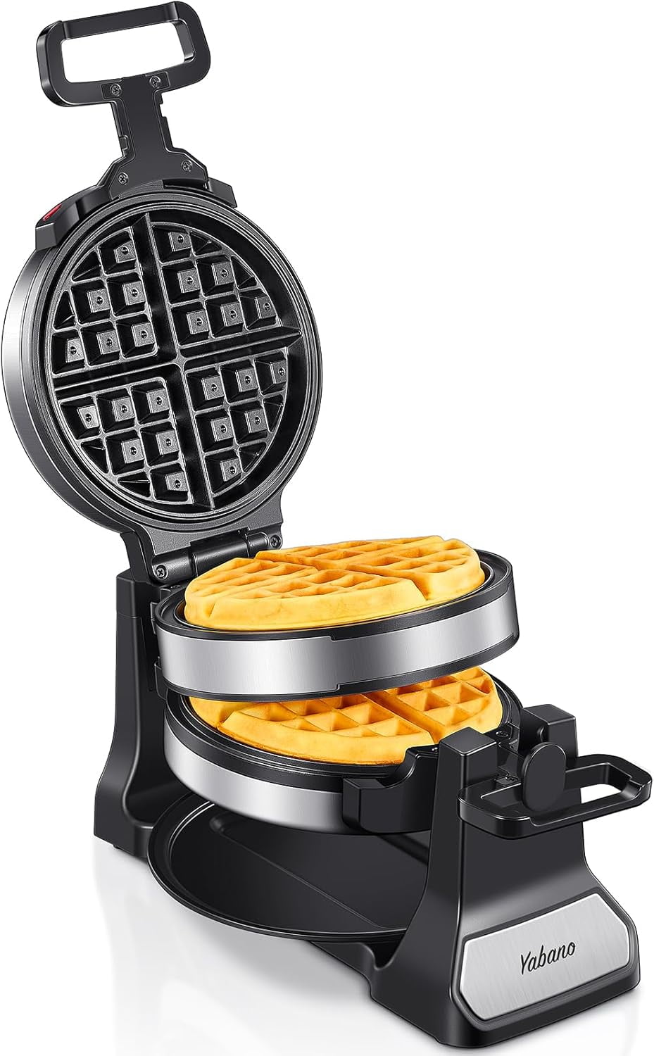 Belgian Waffle Maker, Classic Rotating Waffle Iron with Nonstick Plates ...