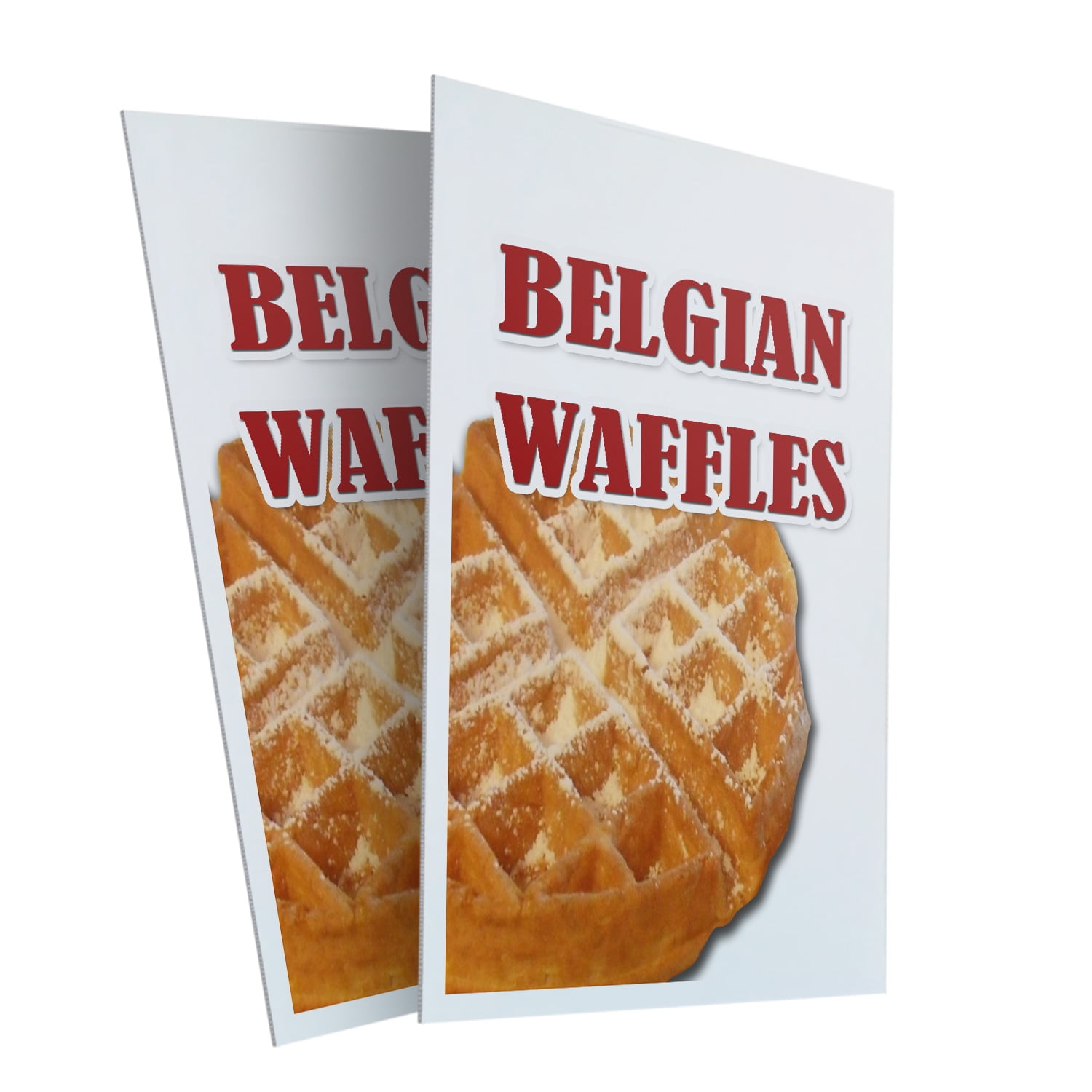 Belgian Waffles (2-PACK) 24" x 36" Plastic Signs | Sign Insert 4mm ...