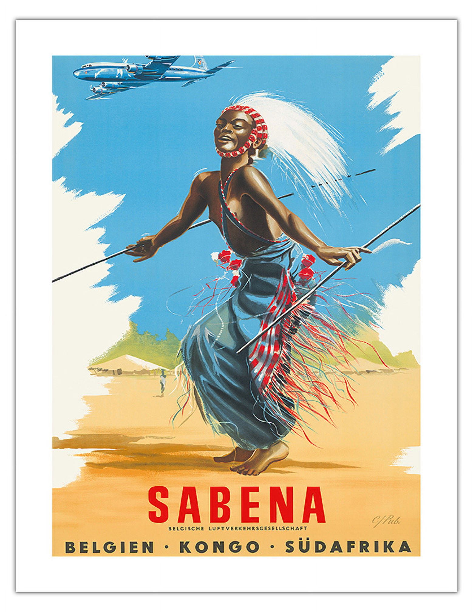 Belgien Kongo Sudafrika (Belgium Congo South Africa) - Sabena Airlines ...