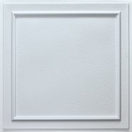White 2 ft. x 2 ft. Decorative Square Drop Ceiling Tile, Lay-In PVC ...