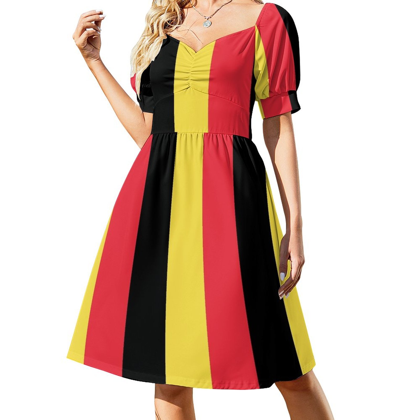 Belgium Flag Dress wedding guest dress 2025 women dress evening dresses ...