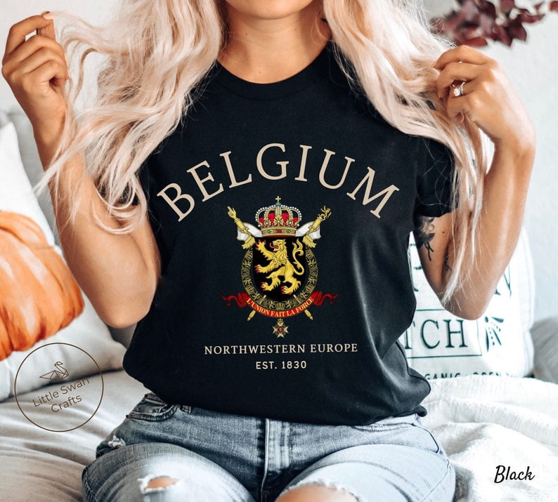 Belgium Tee - Belgian Flag Europe Country Unisex Shirt - Walmart.com