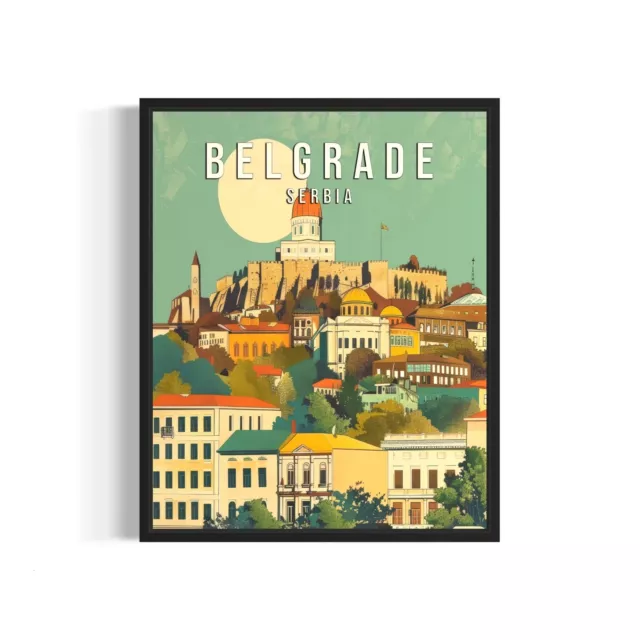 Belgrade Serbia Landscape Poster Art Print Wall Art Painting Artwork ...