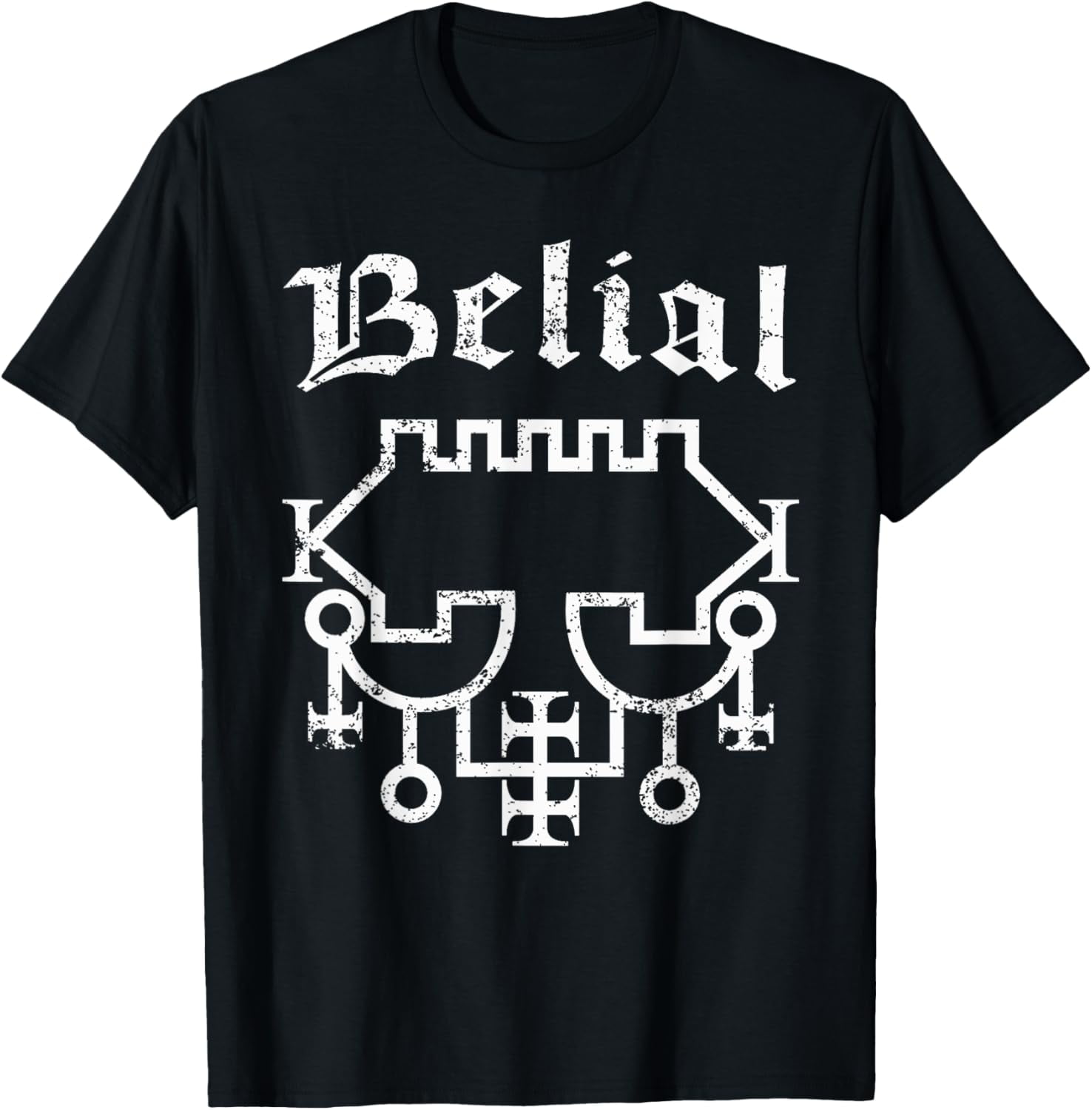 Belial Goetia Demon Pagan Symbol Belial Key Occult Wicked T-Shirt ...