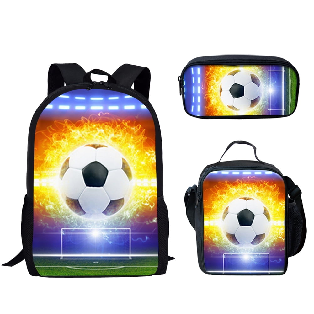 Belidome Cool Football Design 3Pcs Bags Set for Teen bag Backpack for ...