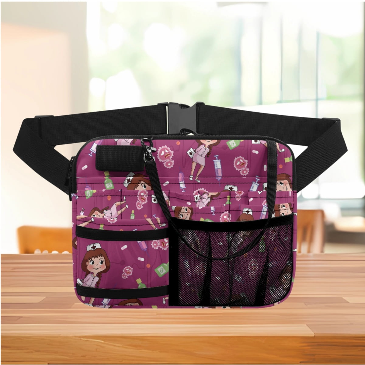 Belidome Nurses Fanny Pack Cartoon Print Multifunction Nursing Belt ...