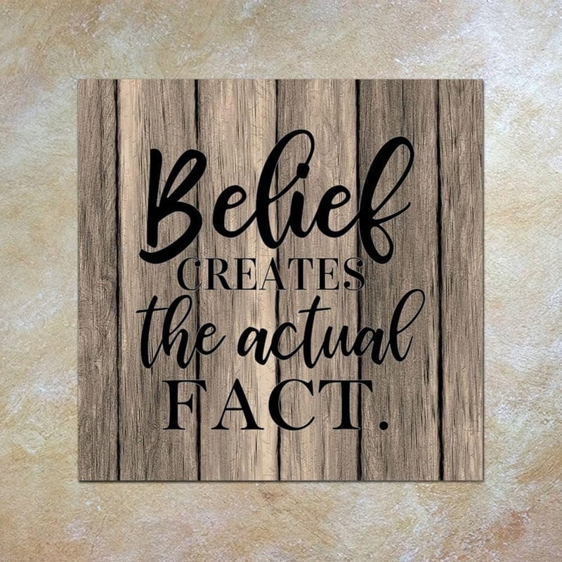 Belief Creates The Actual Fact Laser Wood Signs Music Plaque On Wood ...