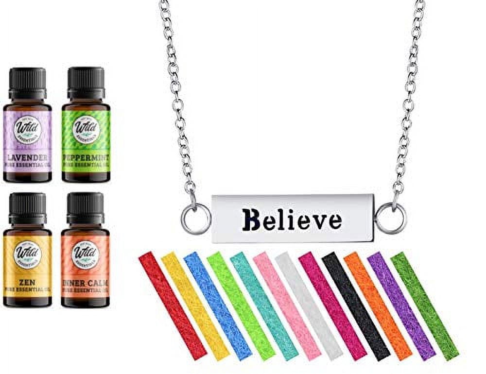 Believe Bar Necklace w/ gift box and four oils - Walmart.com