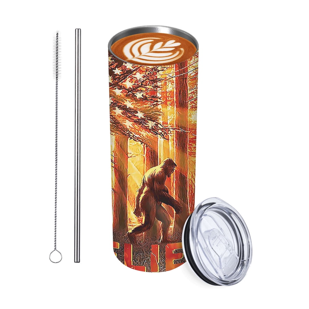 Believe Bigfoot 20oz Coffee Mug Cup,Stainless Steel Thermos Water ...