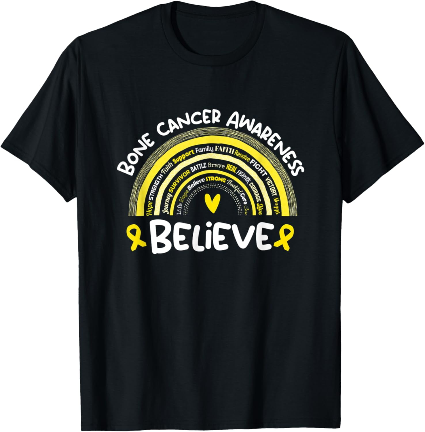 Believe | Bone Cancer Awareness Month Shirt | Bone Cancer T-Shirt ...