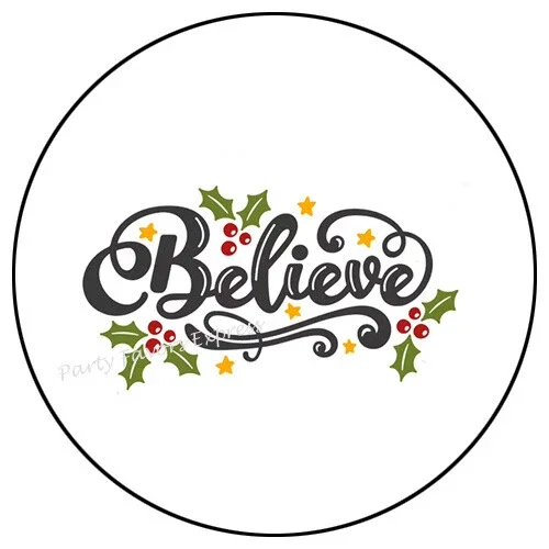 Believe Christmas Envelope Seals Labels Party Favors Stickers Phone ...