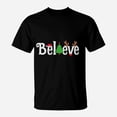 Believe Christmas Reindeer Santa Tree Fun Matching TShirt - Walmart.com