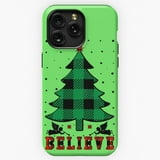 Believe Christmas Tree Holiday Decor Art iPhone Case 17 to 11 Pro Max ...