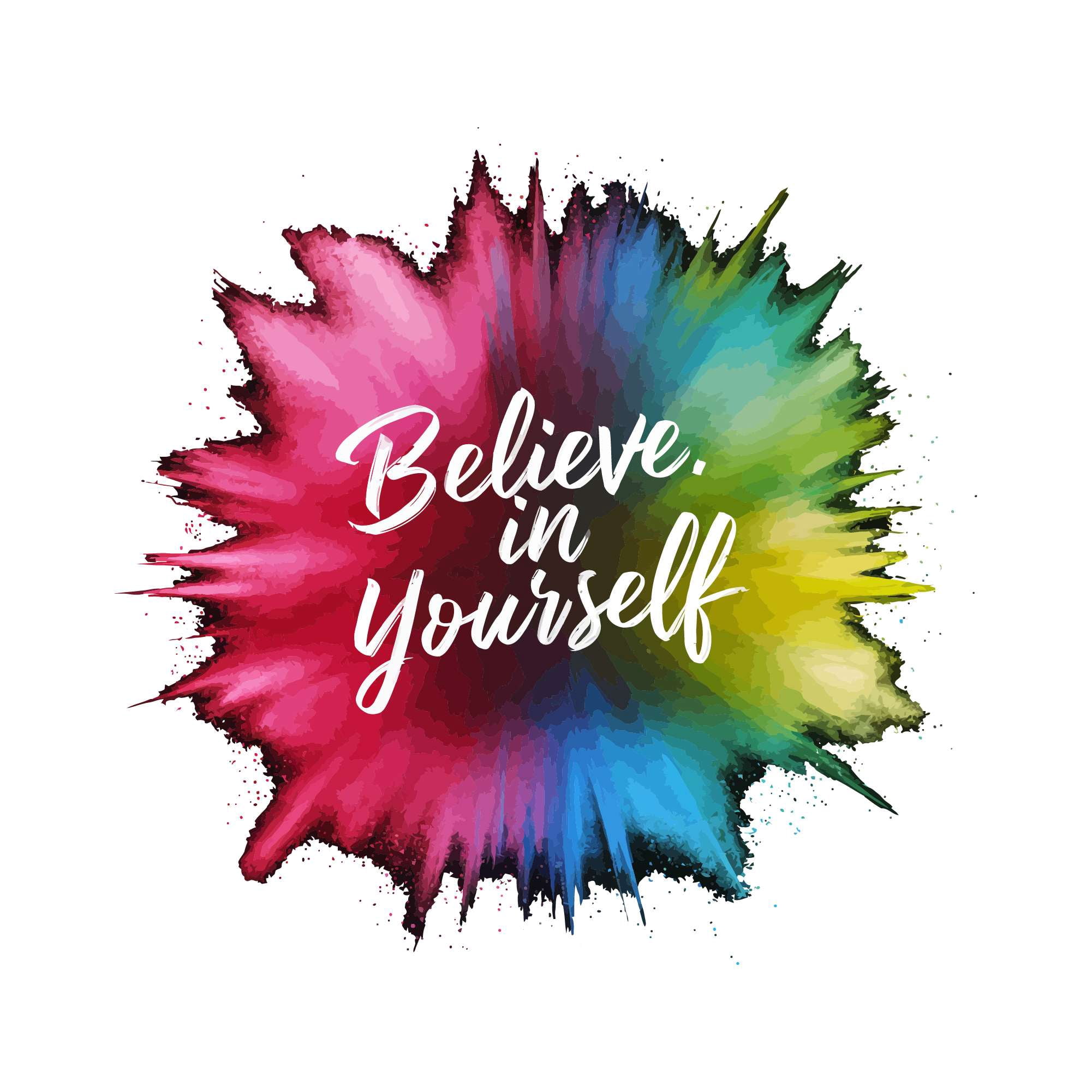 Believe In Yourself Confident Courageous Empowered Quote Wall Art ...