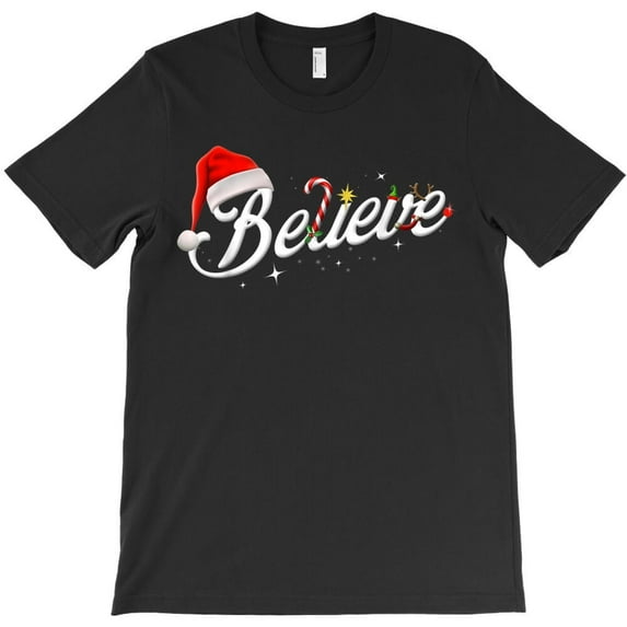 Believe Funny St. Nick Hat Fairy Rudolph Candy Merry Christmas Graphic ...