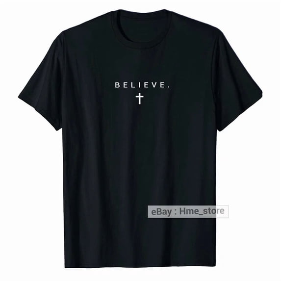 Believe In Jesus Cross Subtle Christians T-Shirt Religious Catholics ...