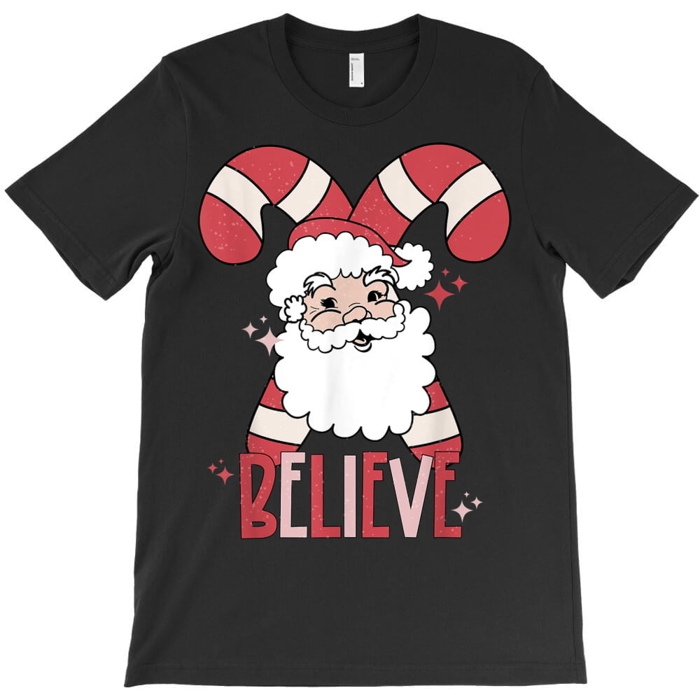 Believe In St. Nick Claus And A Candy Cane Funny St. Nick Claus Xmas ...