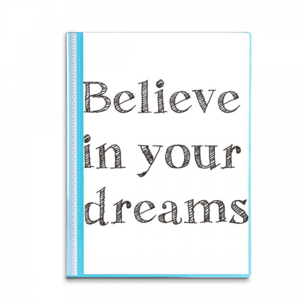 Believe In Your Dream Inspirational Book Sheet Protectors Portfolio ...