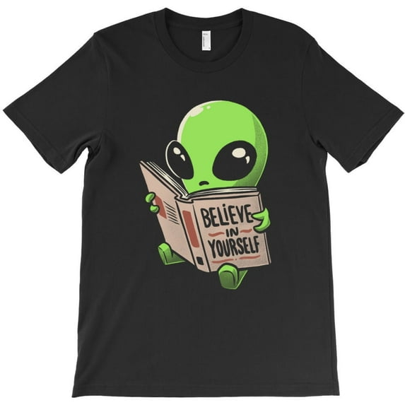 Believe In Yourself Funny Book and Alien Themed Reading Fan Themed ...