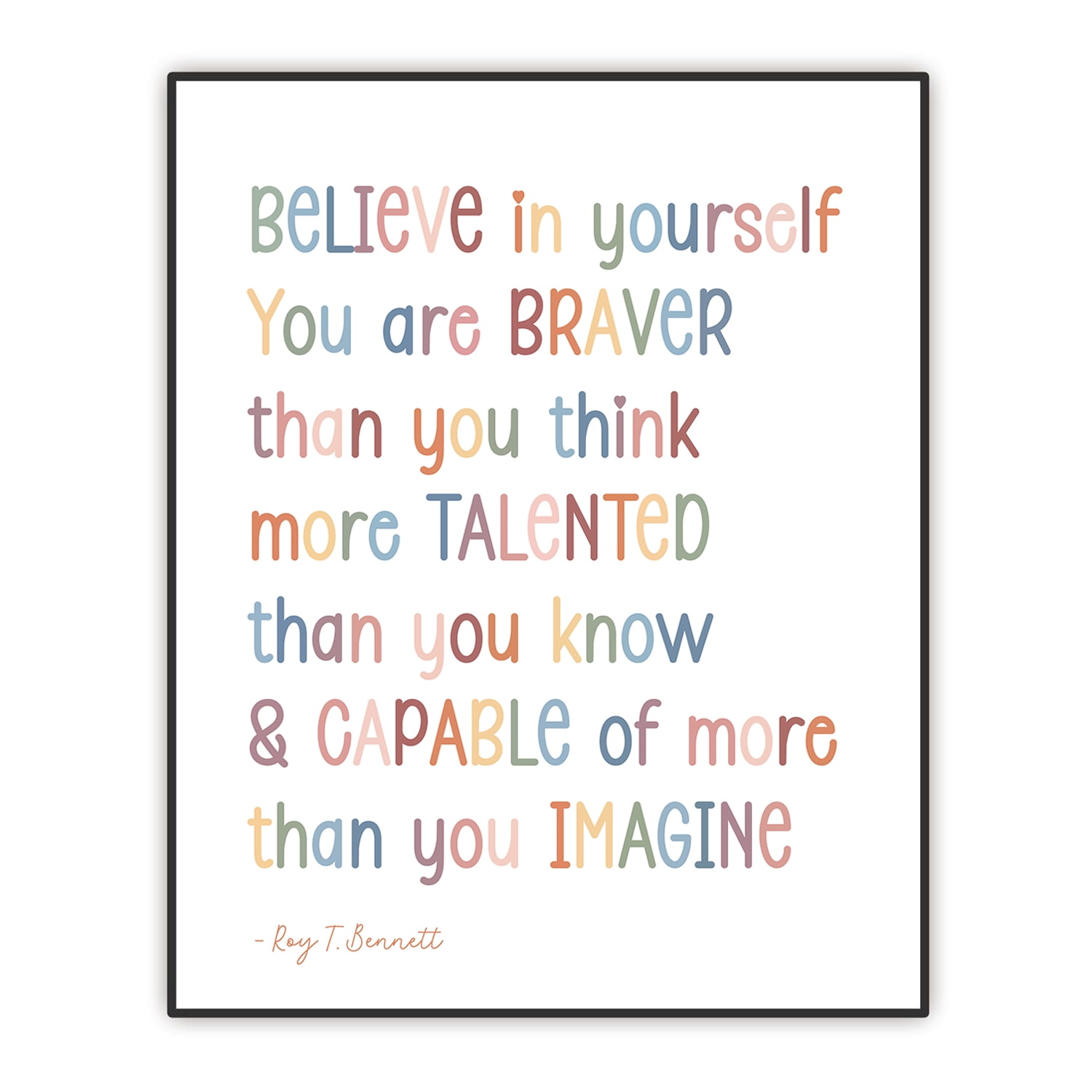 Believe In Yourself, Inspirational Gift for Teen Girls, Positive Quote ...