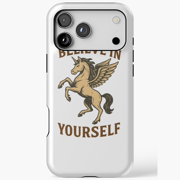 Believe In Yourself Unicorn Quote iPhone Case 17 through 11 Pro Max ...