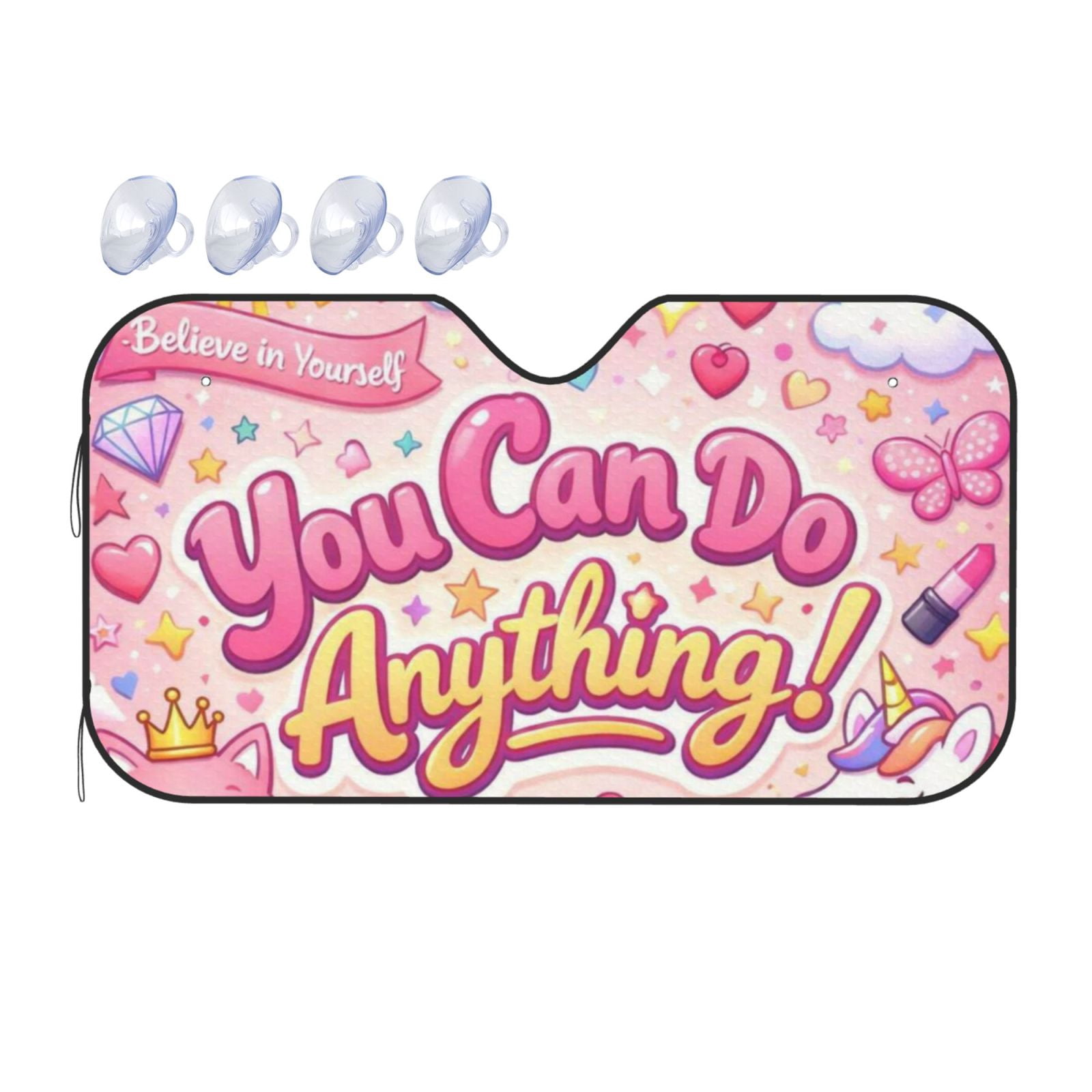 Believe In Yourself You Can Do Anything Car Windshield Sun Shade UV ...