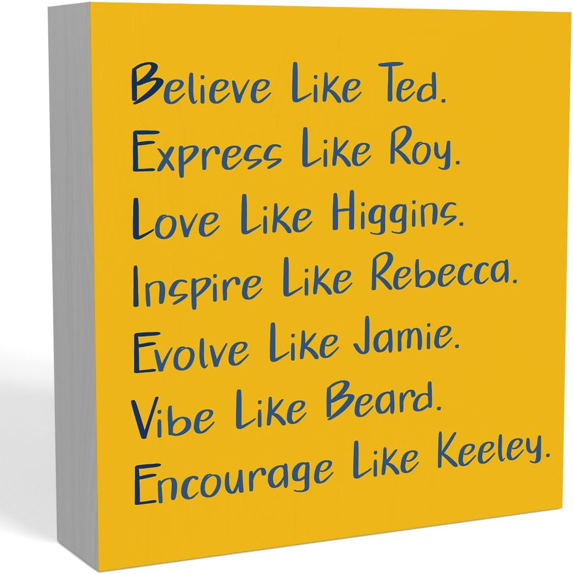 Believe Like Ted Wooden Lasso sign Lasso TV Show Lover Gift Soccer Fan ...