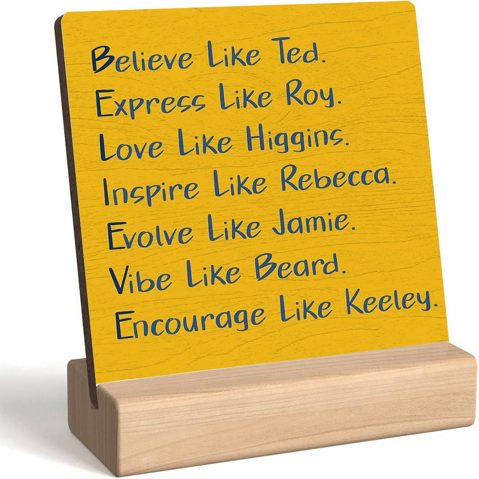 Believe Like Ted Wooden Lasso Sign Lasso Tv Show Lover Gift Soccer Fan ...