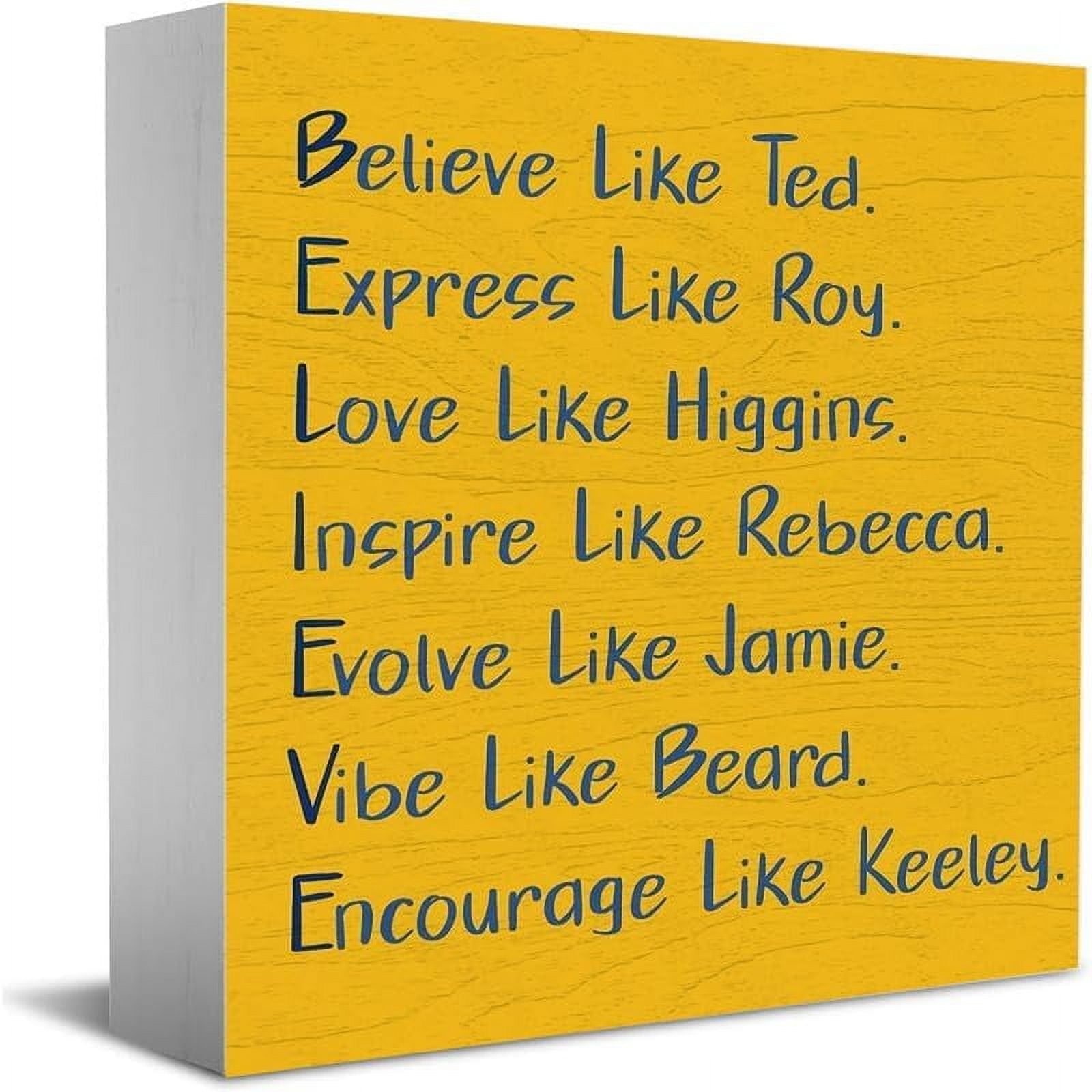 Believe Like Ted Wooden Lasso Sign Lasso Tv Show Lover Gift Soccer Fan ...