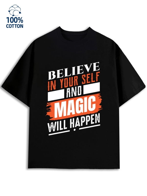 Believe in Magic men faith black perfect for summer outdoor activities ...