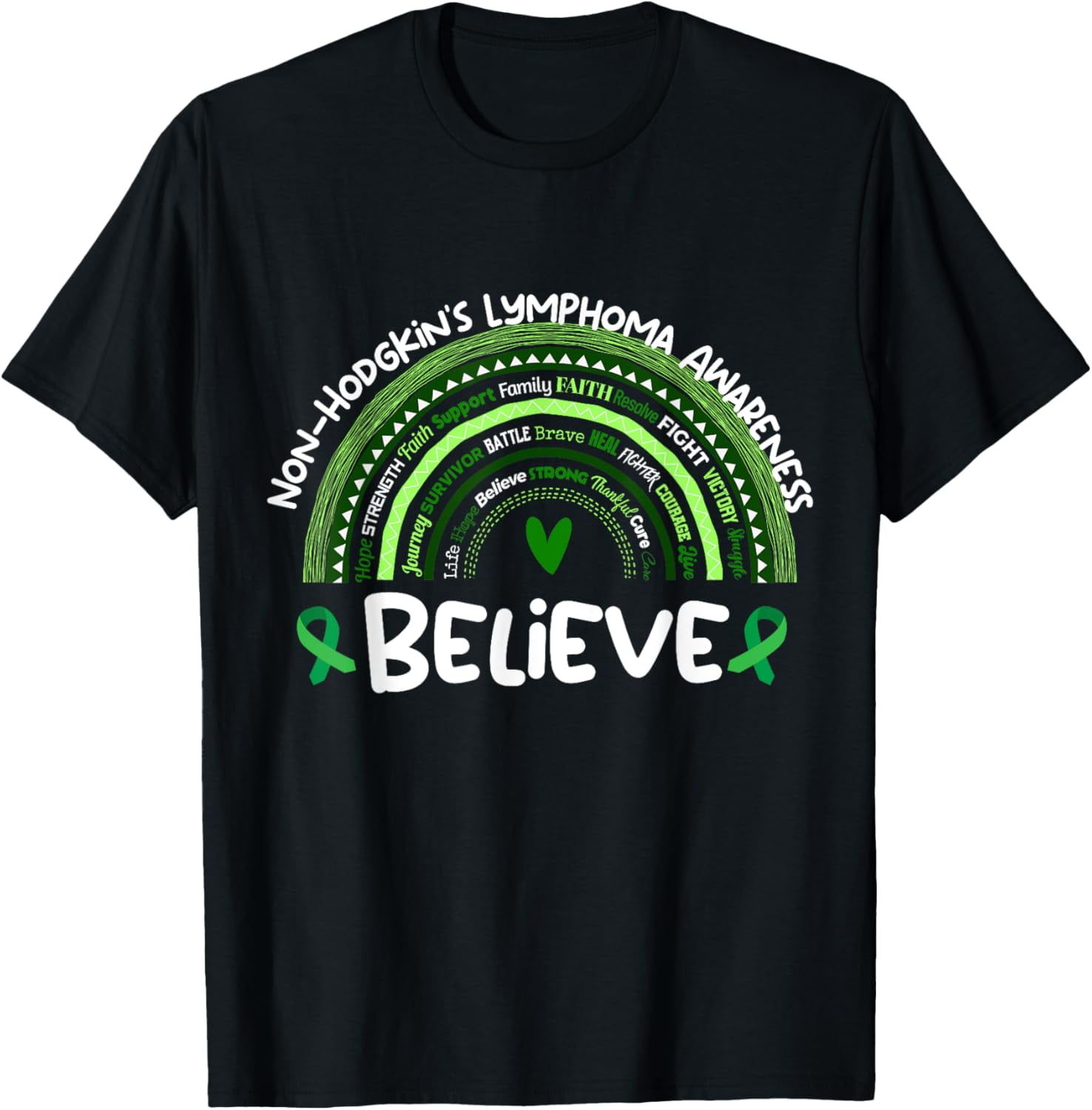Believe | Non-Hodgkin's Lymphoma Awareness Month T-ShirtMen's and women ...