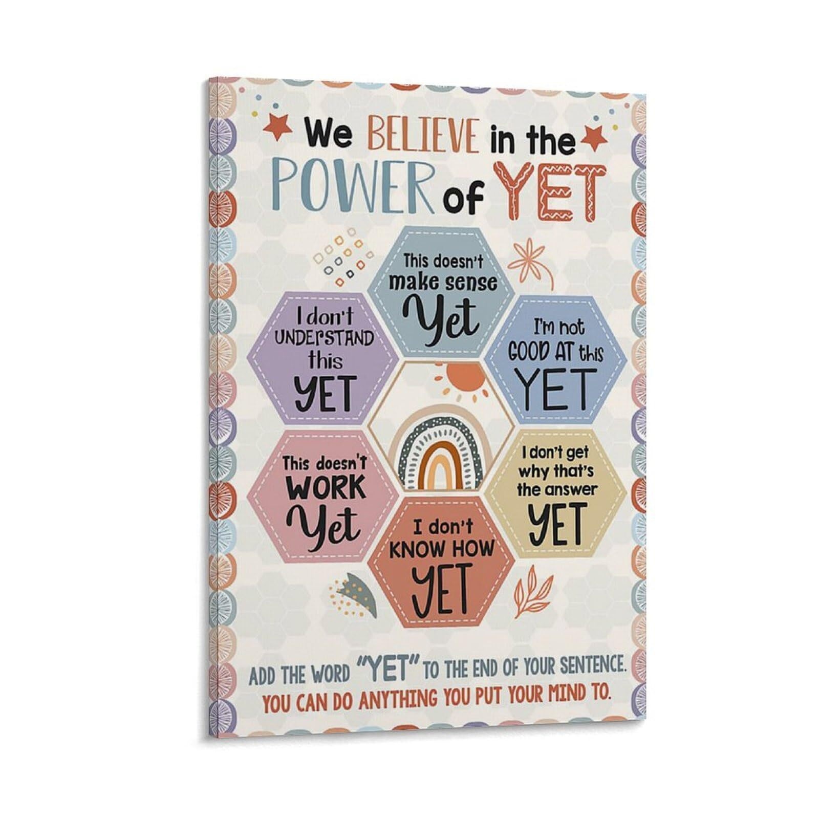 We Believe In The Power Of Yet Vertical Poster Back to School Teacher ...