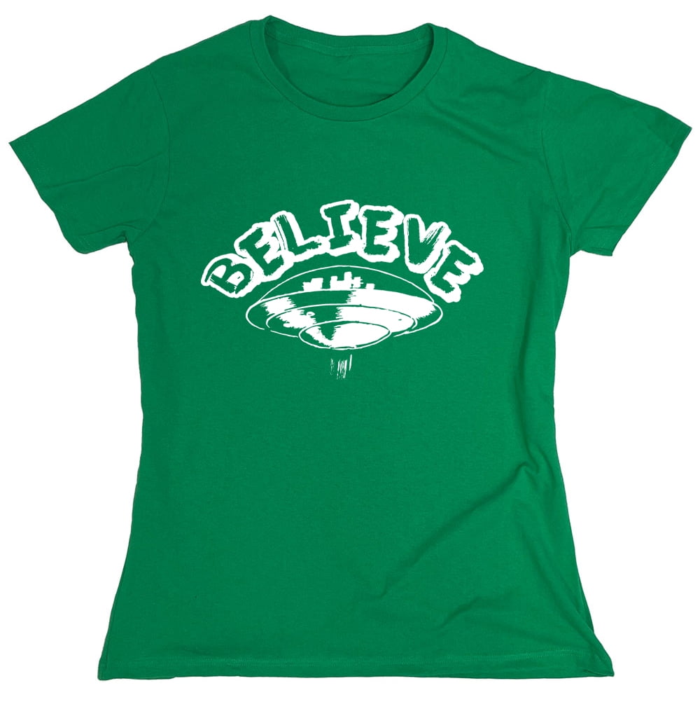 Believe Sarcastic Humor Novelty Funny Women's Casual Tees - Walmart.com