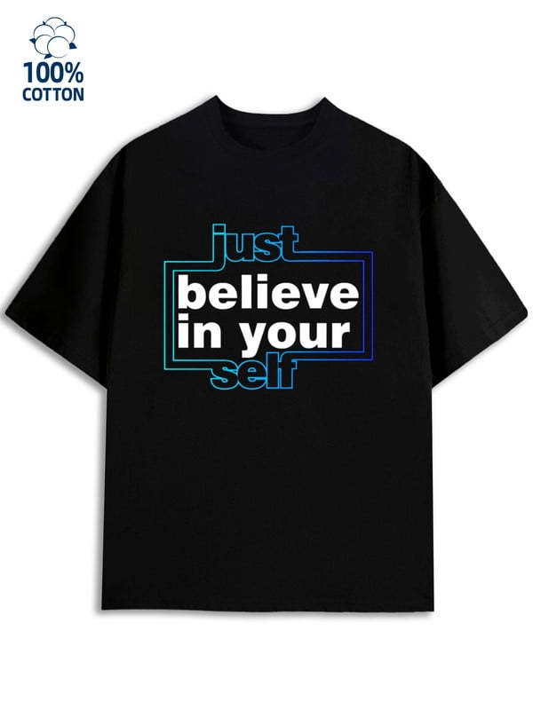 Believe in Self T-Shirt men's god black Unique designs, summer prints ...
