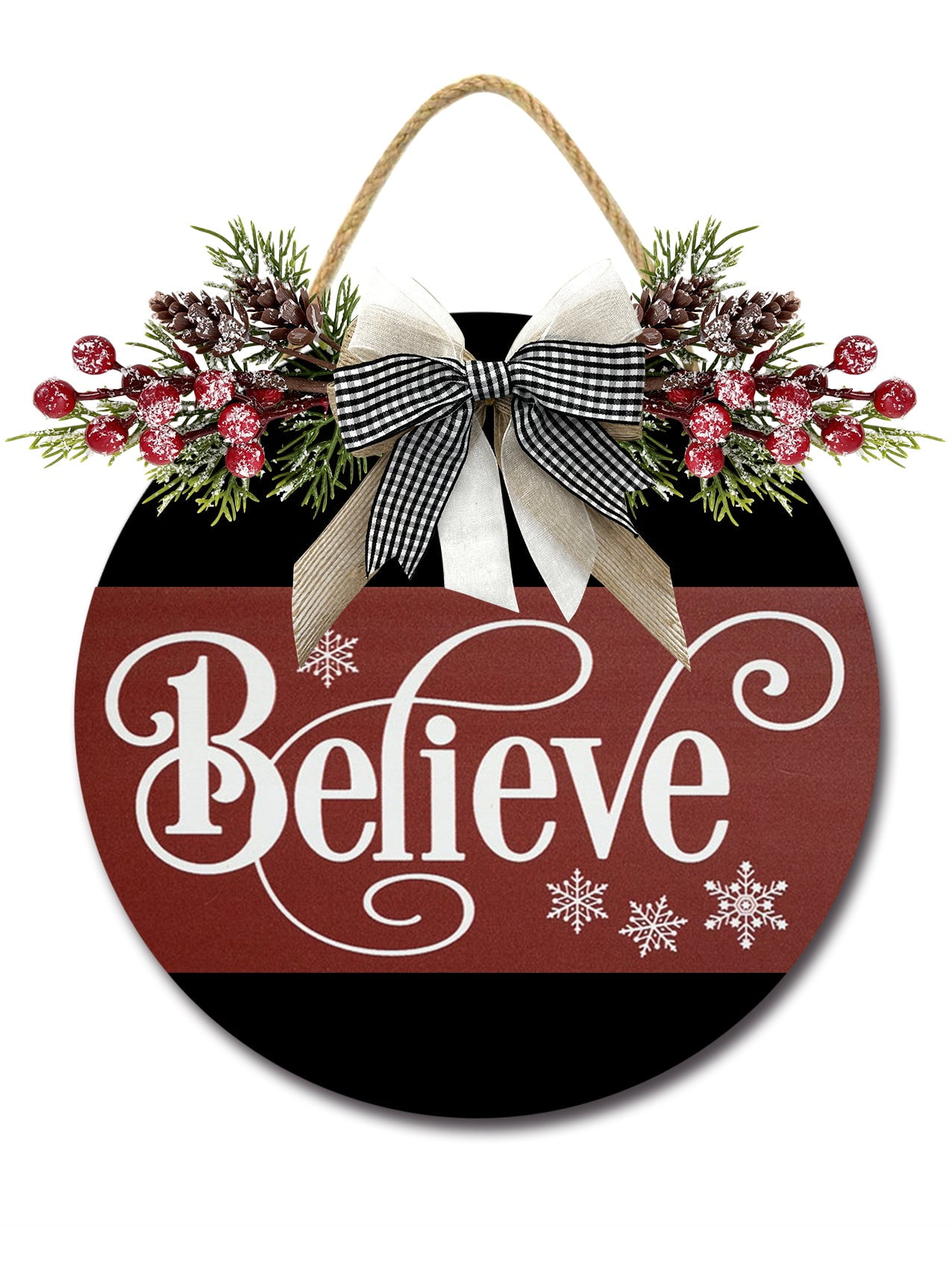 Believe Sign Farmhouse Wood Sign Front Porch Decor Rustic Wooden Sign ...