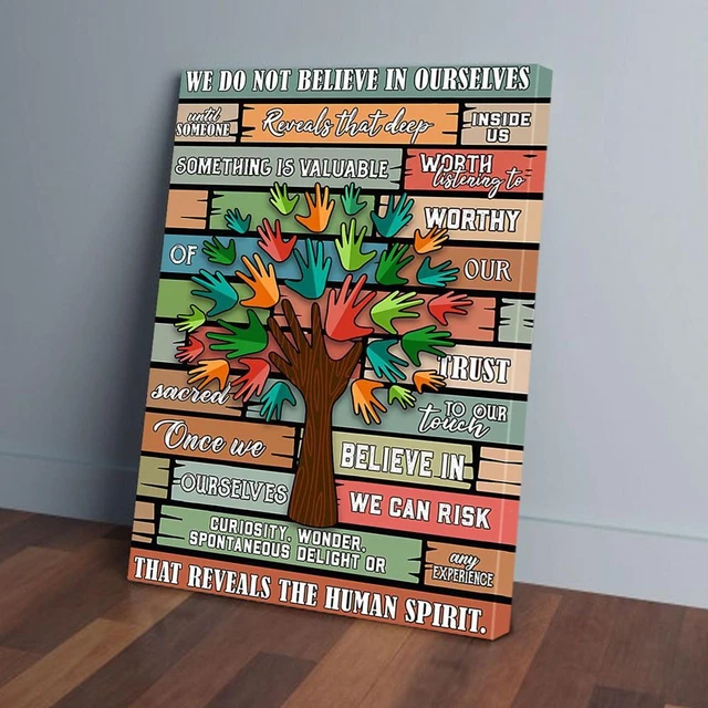 Believe Social Worker Poster Home Decor Vintage Art Print Cute Birthday ...