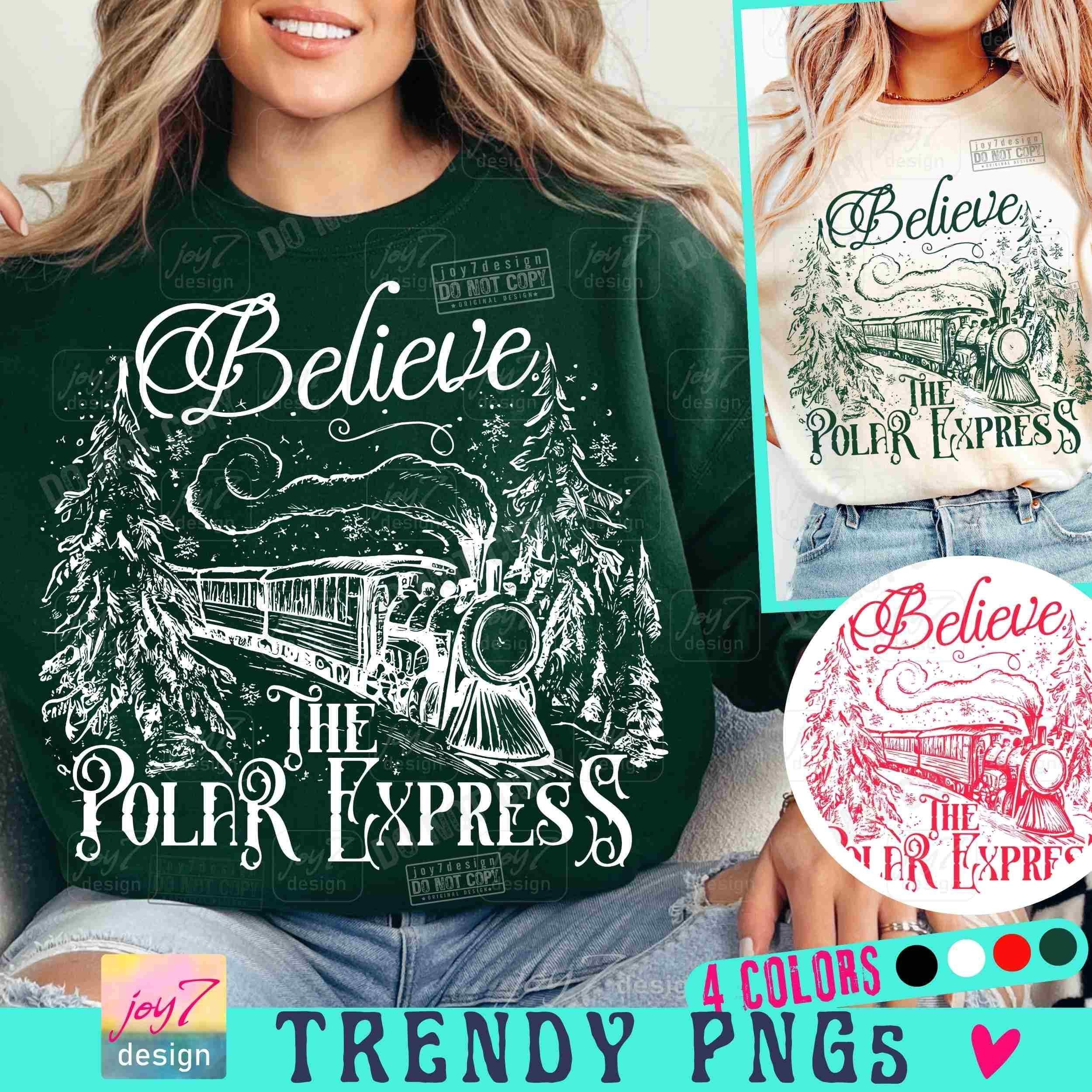 Believe The Polar Express Funny Christmas Swea Believe Christmas Jumper ...