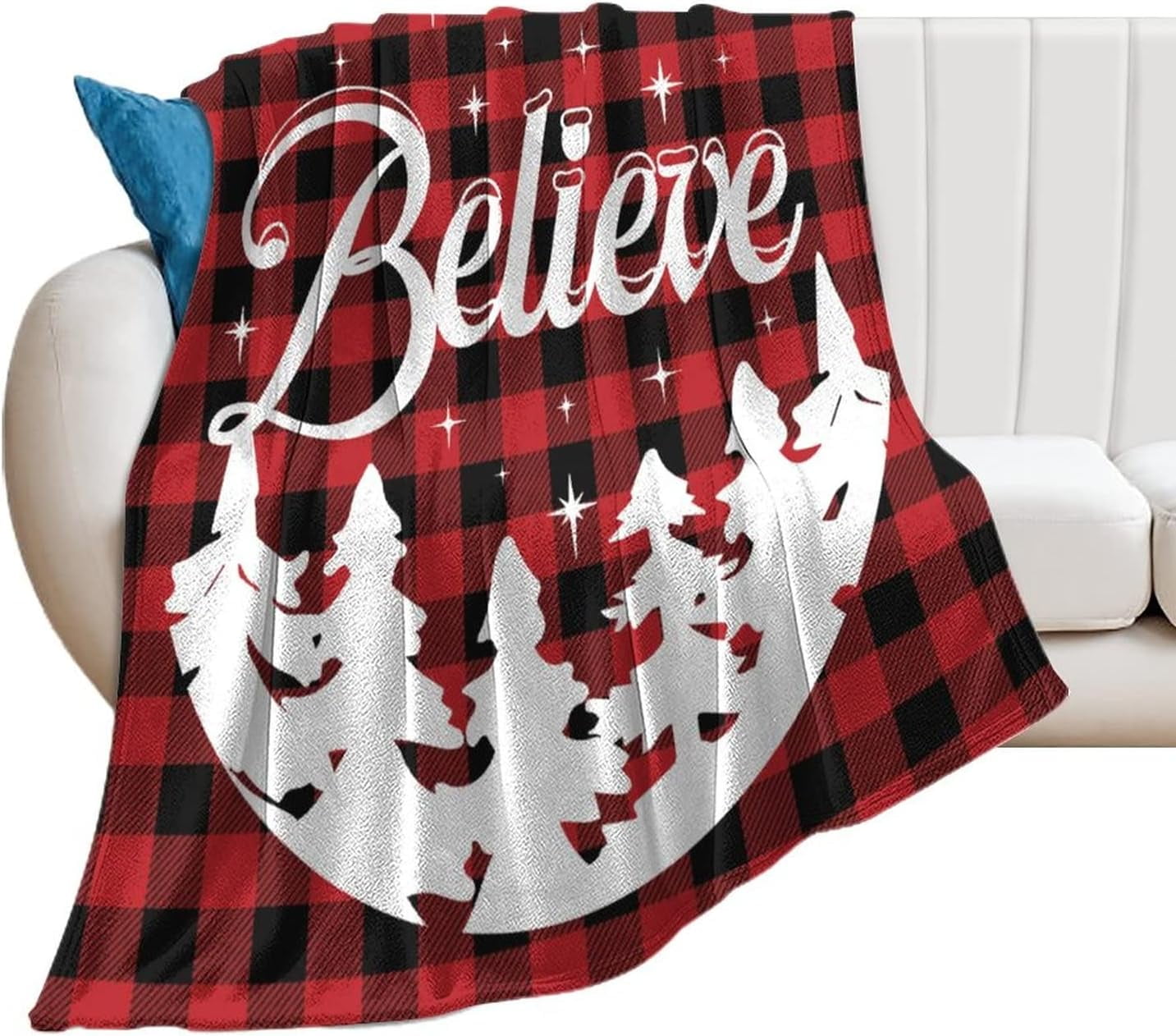 Believe Throw Blanket Nativity Theme Blankets Comfort Warmth Flannel ...