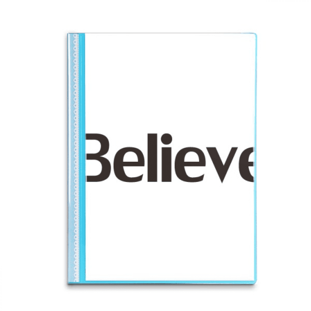 Believe Word Inspirational Quote Sayings Book Sheet Protectors ...
