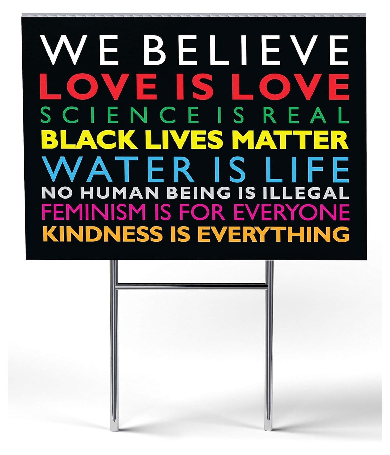 We Believe Yard Sign | We Believe Sign | Black Lives Matter Sign | Love ...