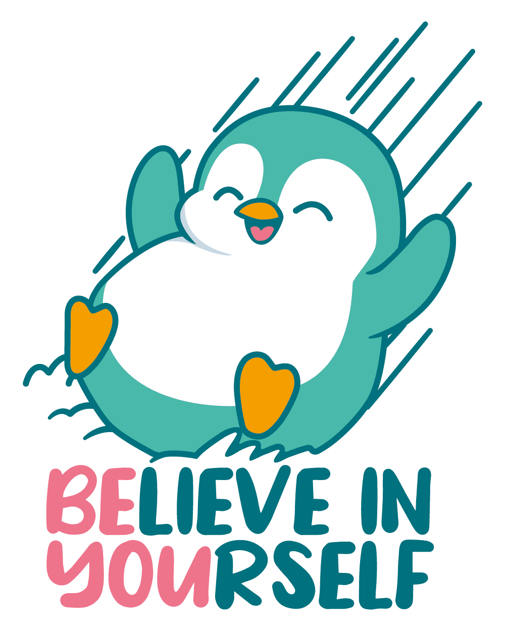 Believe in Yourself and Be You Creative Quotation with Sliding Green ...