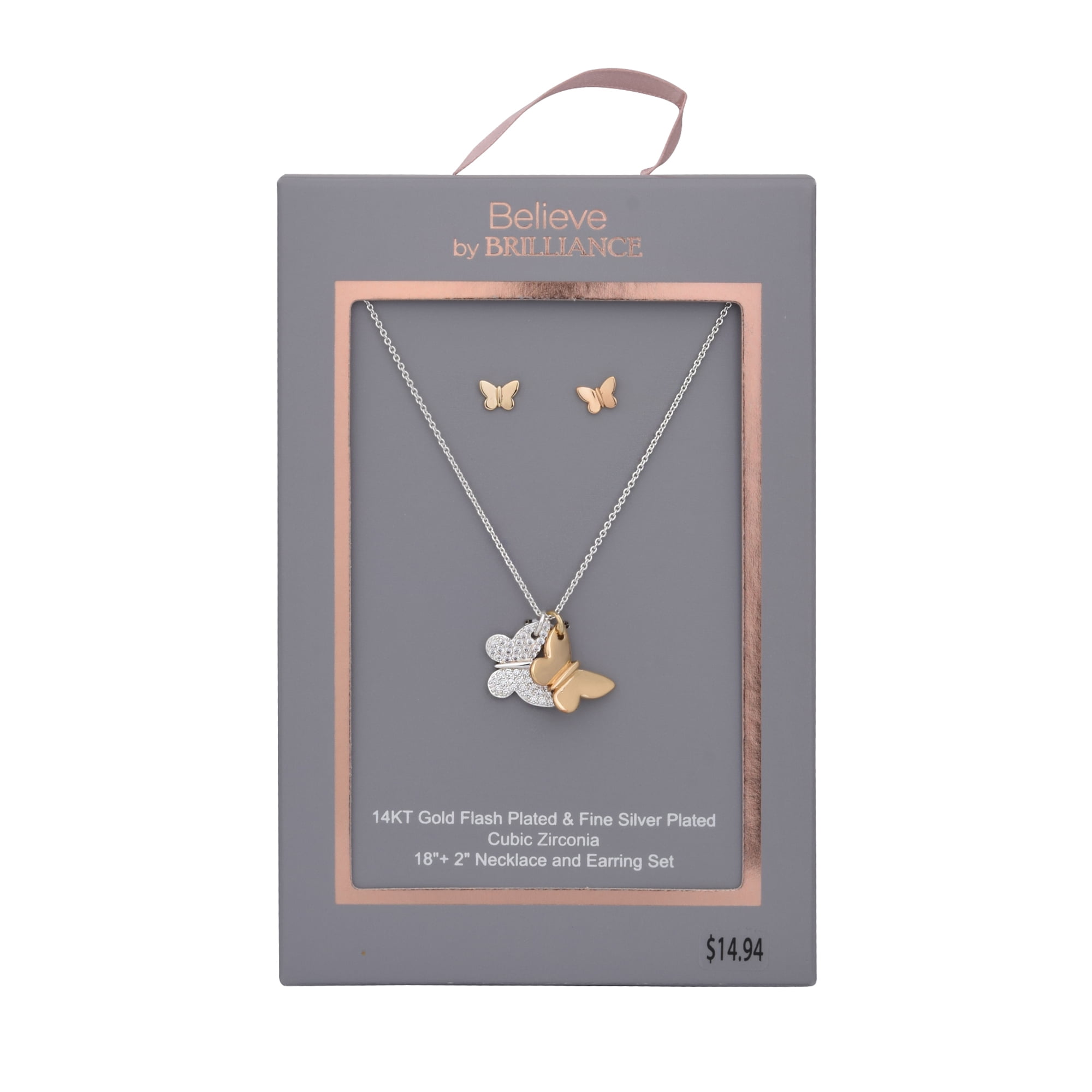 Believe by Brilliance Adult Female 14kt Gold Flash Plated and Fine ...