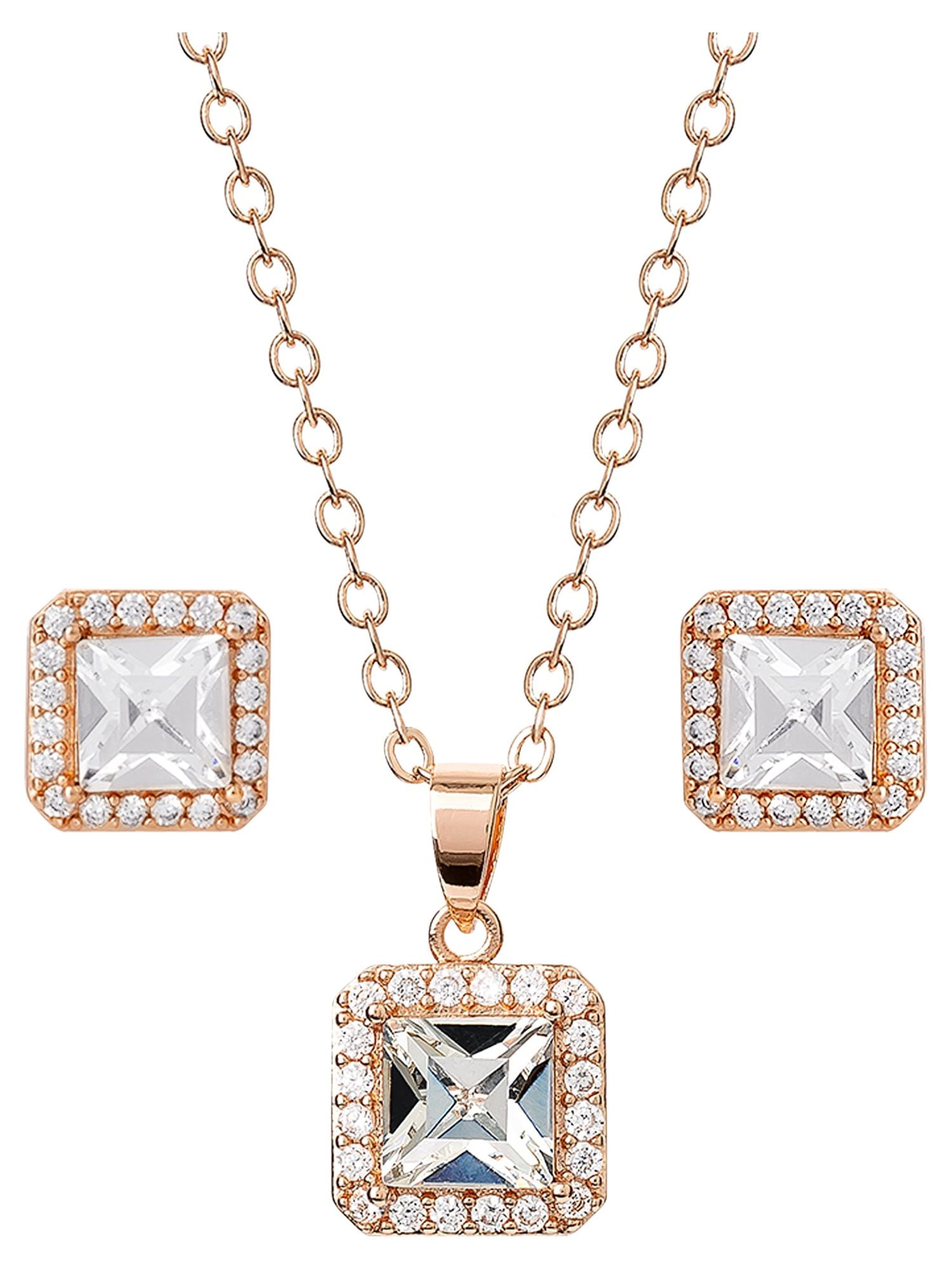 Believe by Brilliance Women's 14KT Gold Flash Plated Clear Crystal ...