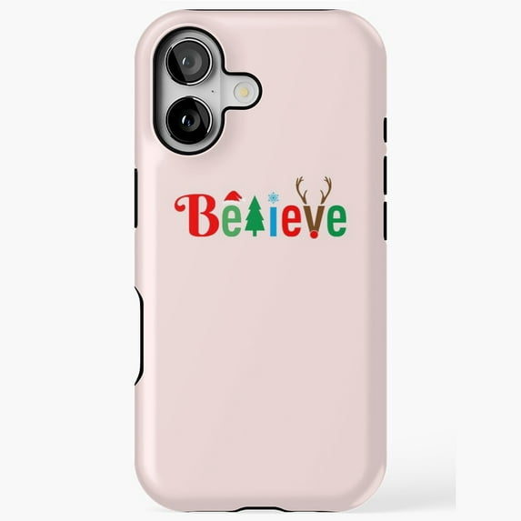 Believe in Christmas Magic Holiday Spirit Collection iPhone Case with ...