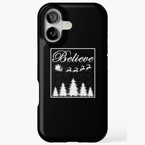 Believe in Christmas Mood Joyful Festive Holiday Spirit iPhone Case ...