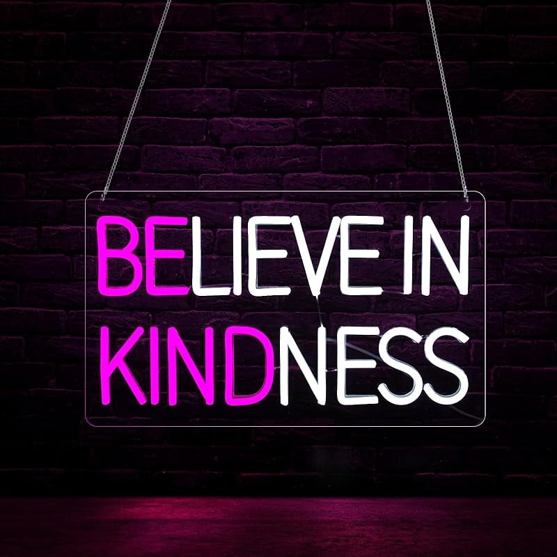 Believe in Kindness Neon Sign for Wall Decor Led Neon Signs Light Up ...