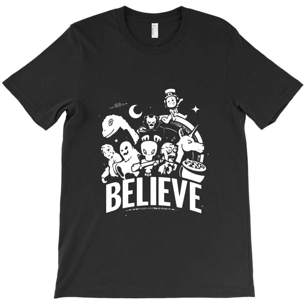 Believe in Zombies, Aliens, Vampires, Unicorns, UFO, Funny Graphic ...