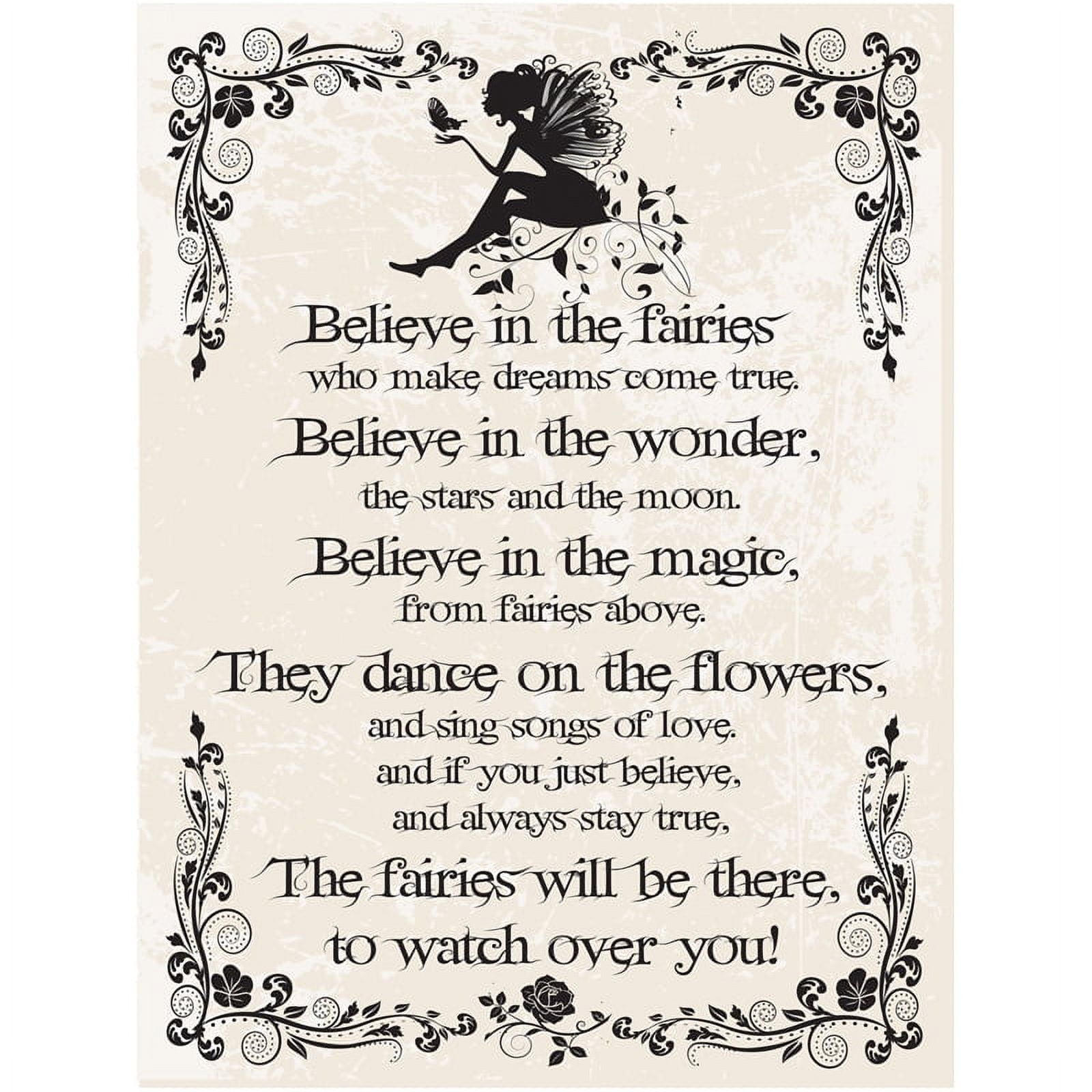 Believe in the Fairies Metal Sign - Walmart.com