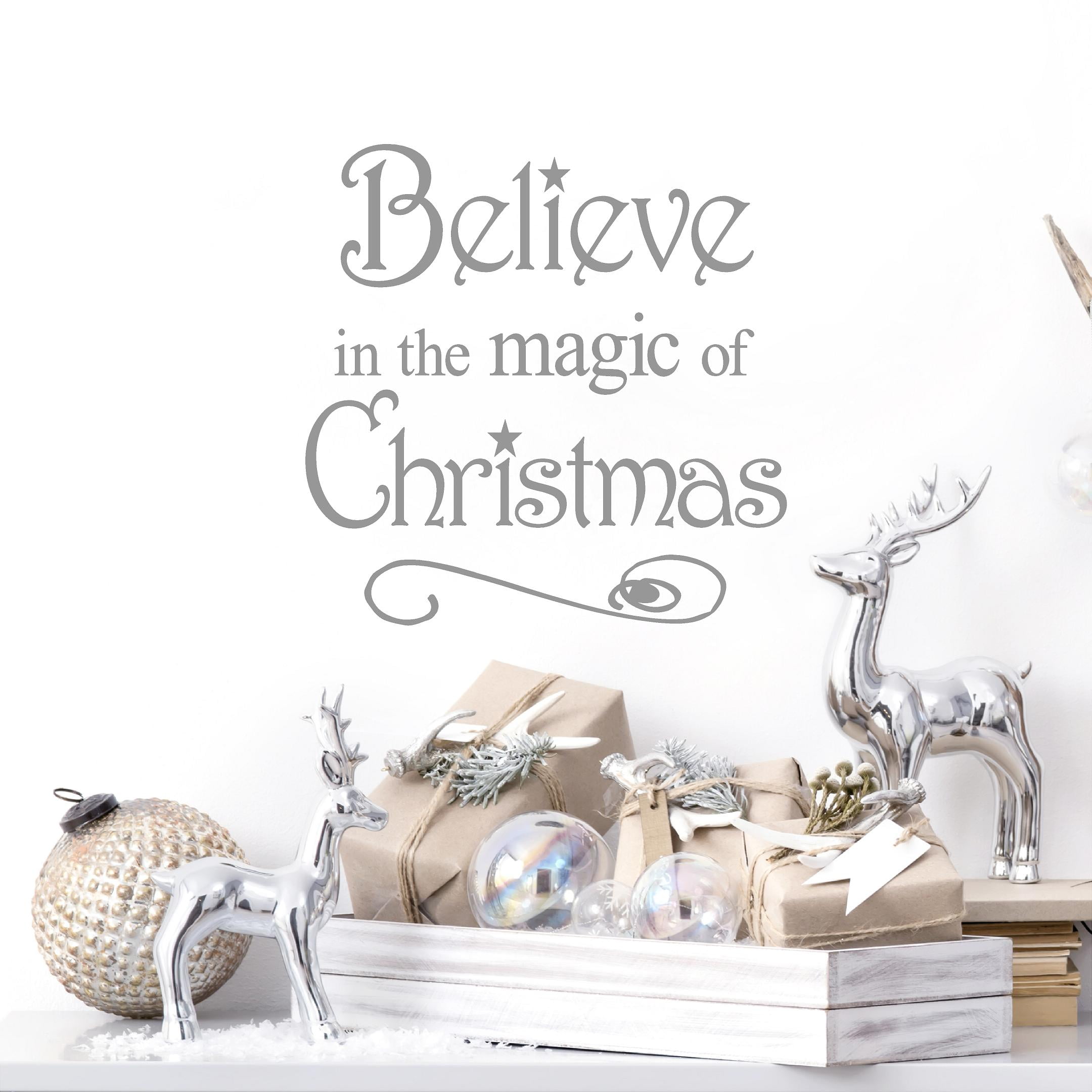 Believe in the Magic of Christmas Wall Decal Vinyl Lettering Sticker ...