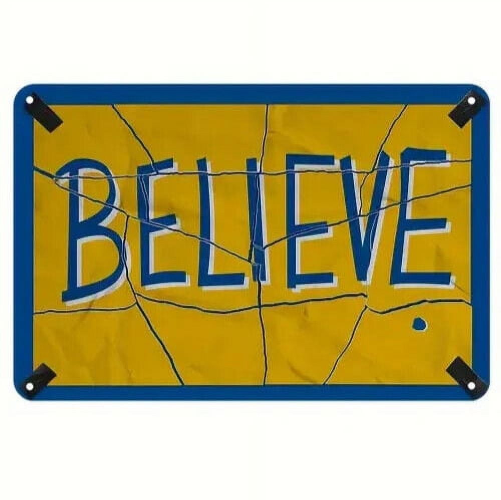 Believe metal aluminium sign, Motivational Wall Art Decor For Ted Lasso ...